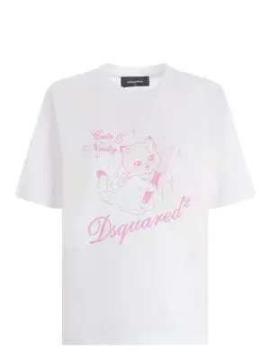 Dsquared2 Cat-print T-shirt - White