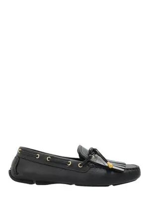 JIMMY CHOO Manon Leather Boat Shoes - Black
