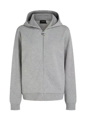 Karl Lagerfeld Zip-up Ikon Hoodie - Grey