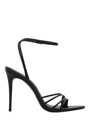BLACK SUEDE STUDIO Ella Leather Stiletto Sandals - Black