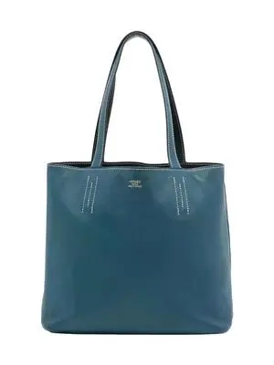Hermès 2011 Clemence Double Sens 28 Tote Bag - Blue