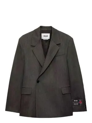 MSGM Double-breasted Blazer - Grey