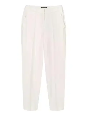 LUISA CERANO Twill Tapered Trousers - White