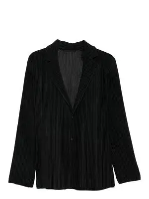 Issey Miyake Pleated Button Blazer - Black