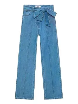 MSGM High-waisted Wide Leg Jeans - Blue