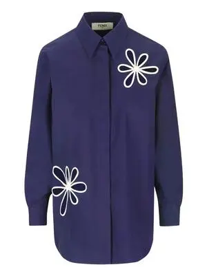 FENDI Flower-Cutout Shirt