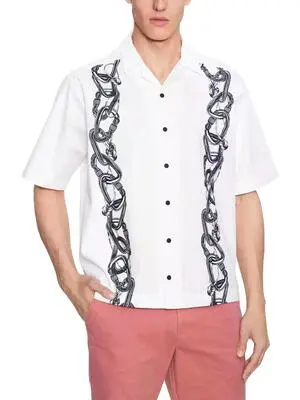 BOSS Chain-print Shirt - White