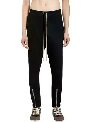 Rick Owens Drawstring Zip Track Pants - Black