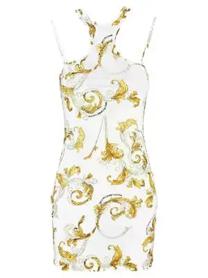 Versace Couture-print Mini Dress - White