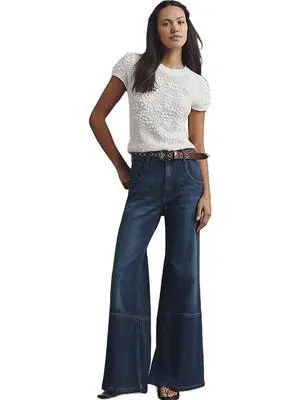 PILCRO High-rise Flare Leg Jeans - Dark Denim