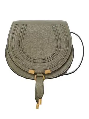 Chloé Crossbody Bag With Topstitching - Green