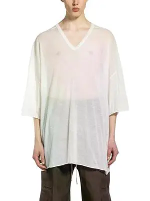 Rick Owens Tommy V-neck T-shirt - Neutrals