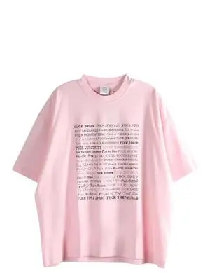 Vetements Fuck Everything T-shirt - Washed Out Pink