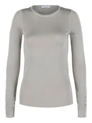 FERRAGAMO Long Sleeve Top - Light Grey