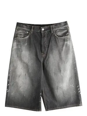 Acne Studios Loose Fit Denim Shorts - Black