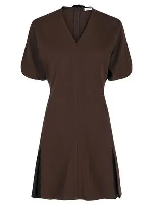 FERRAGAMO Flared Mini Dress - Dark Brown
