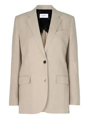 FERRAGAMO Single-breasted Blazer - Bone