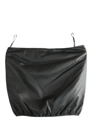 Alexander Wang Strapless Leather Bubble Top - Black