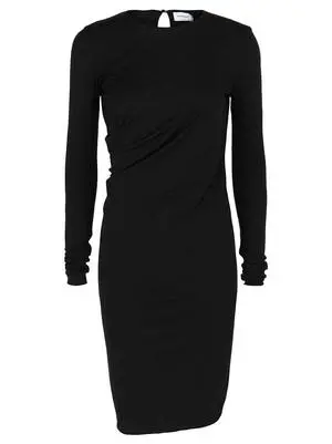 FERRAGAMO Ruched Midi Dress - Black