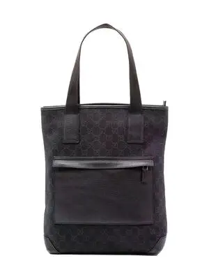 Gucci Gg Denim Tote Bag - Brown