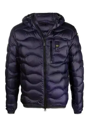 BLAUER. Quilted Down Jacket - Blue