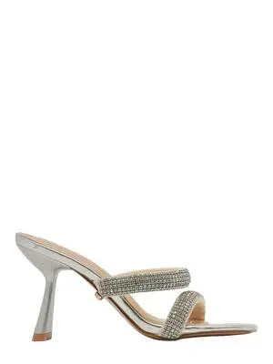 TWENTY FOURHAITCH Embellished Strap Sandals - Silver