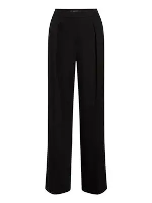 Karl Lagerfeld Pleated Wide Leg Pants - Black