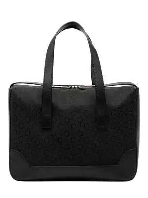 Celine 2000 Macadam Canvas Handbag - Black
