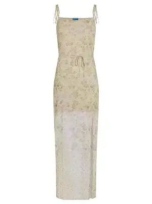 Karl Lagerfeld Floral Maxi Dress - Neutrals