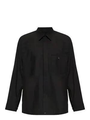 Issey Miyake Streamline Pocket Button Shirt - Black
