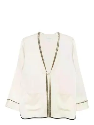 FORTE_FORTE Trimmed Detail Jacket - Neutrals
