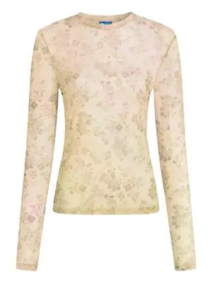 Karl Lagerfeld Floral Print Top - Neutrals