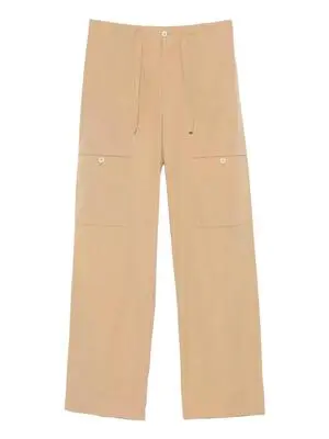 JIL SANDER Drawstring Straight Trousers - Neutrals