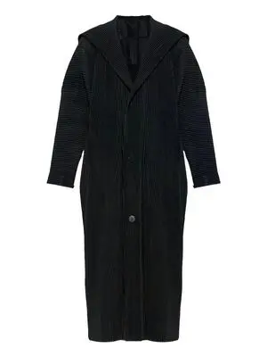 Issey Miyake Hooded Buttoned Coat - Black