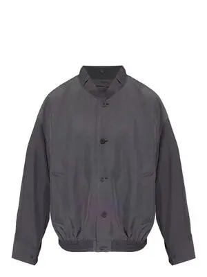 Issey Miyake Button-front Bomber Jacket - Grey