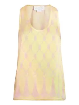 GENNY Printed Sleeveless Blouse - Yellow