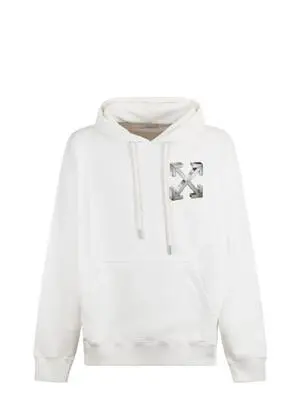 Off-White Logo Print Hoodie - White