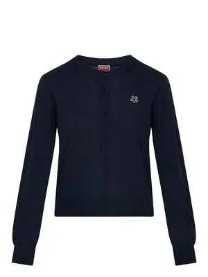 Kenzo Boke Flower Embroidered Cardigan - Blue