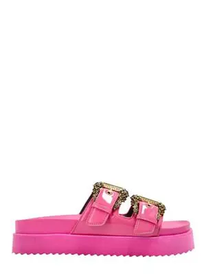 Versace Buckle-strap Platform Sandals - Pink