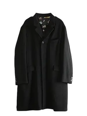 UNDERCOVERISM Lapel Long Coat With Large Pockets - Black