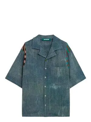 BARROW Check Short-sleeve Shirt - Blue