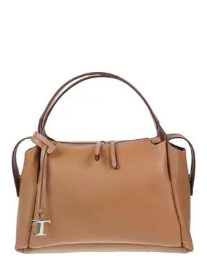 TOD'S Tote Bag With Pendant Detail - Neutrals