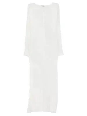 P.a.r.o.s.h Long-sleeved Midi Dress - White