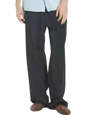Barena Venezia Pinstriped Elasticated Trousers - Blue
