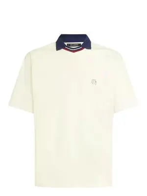 Karl Lagerfeld Collared V-neck Ikon T-shirt - Neutrals