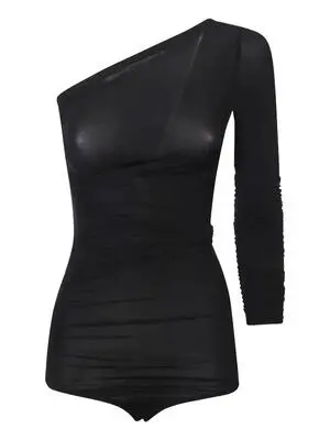 Wolford One-shoulder Long-sleeve Body - Black