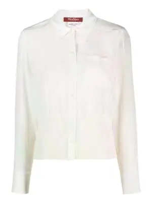MAX MARA Ribbed-Trim Long-Sleeve Shirt