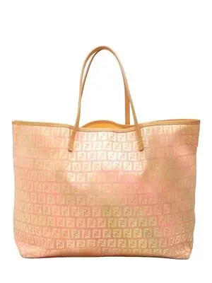 Fendi 2000-2010 Medium Zucchino Canvas Roll Tote Bag - Pink