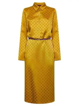 Gucci Jacquard Midi Dress - Yellow