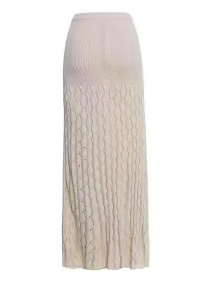 AGUA BENDITA Theodora Ribbed-Knit Skirt